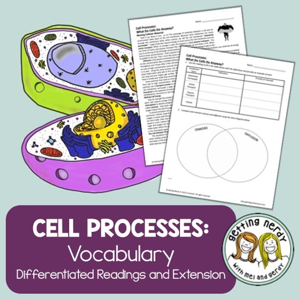 Cellular Processes Differentiated Vocabulary Lesson - Distance Learning ...