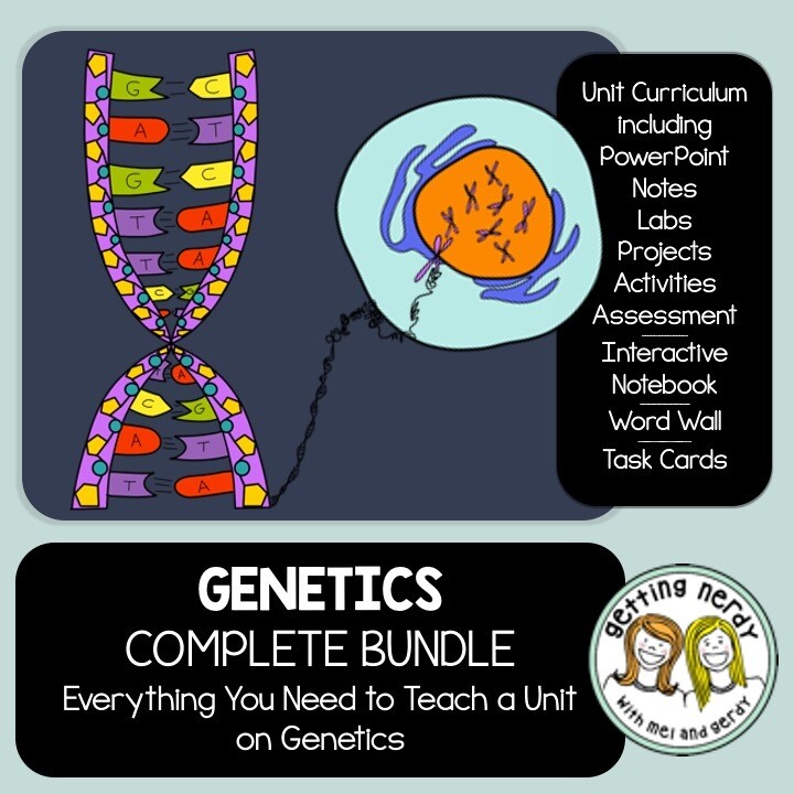 Genetics & Heredity Complete Bundle - PowerPoint Unit, INB, Task Card ...