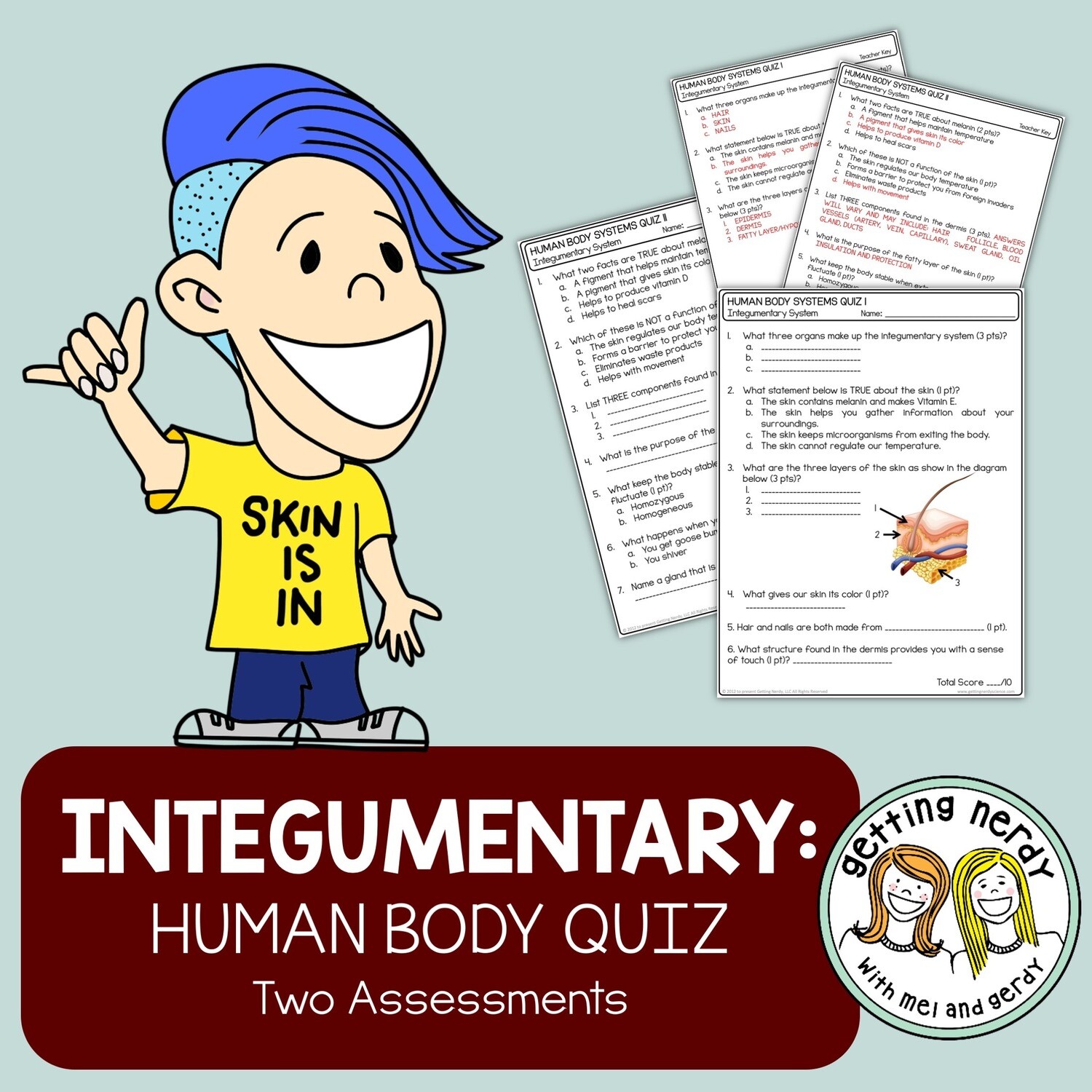 Human Body - Integumentary System Quiz