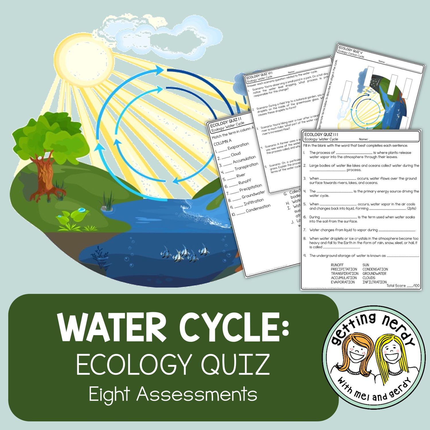 Ecology - Cycles in Nature - Water Cycle Quiz