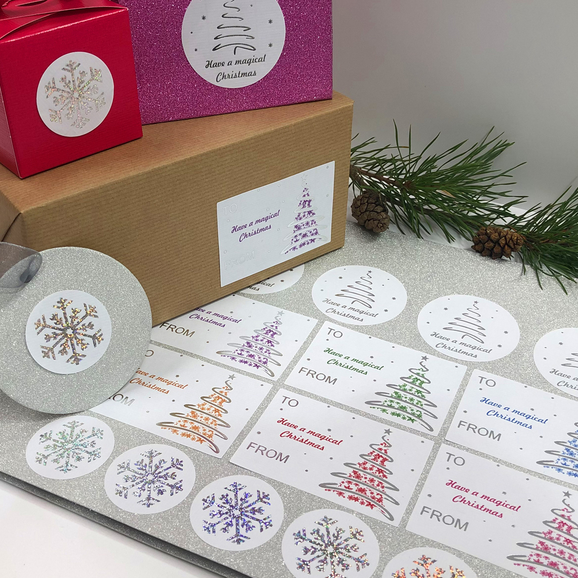 Foil gift stickers