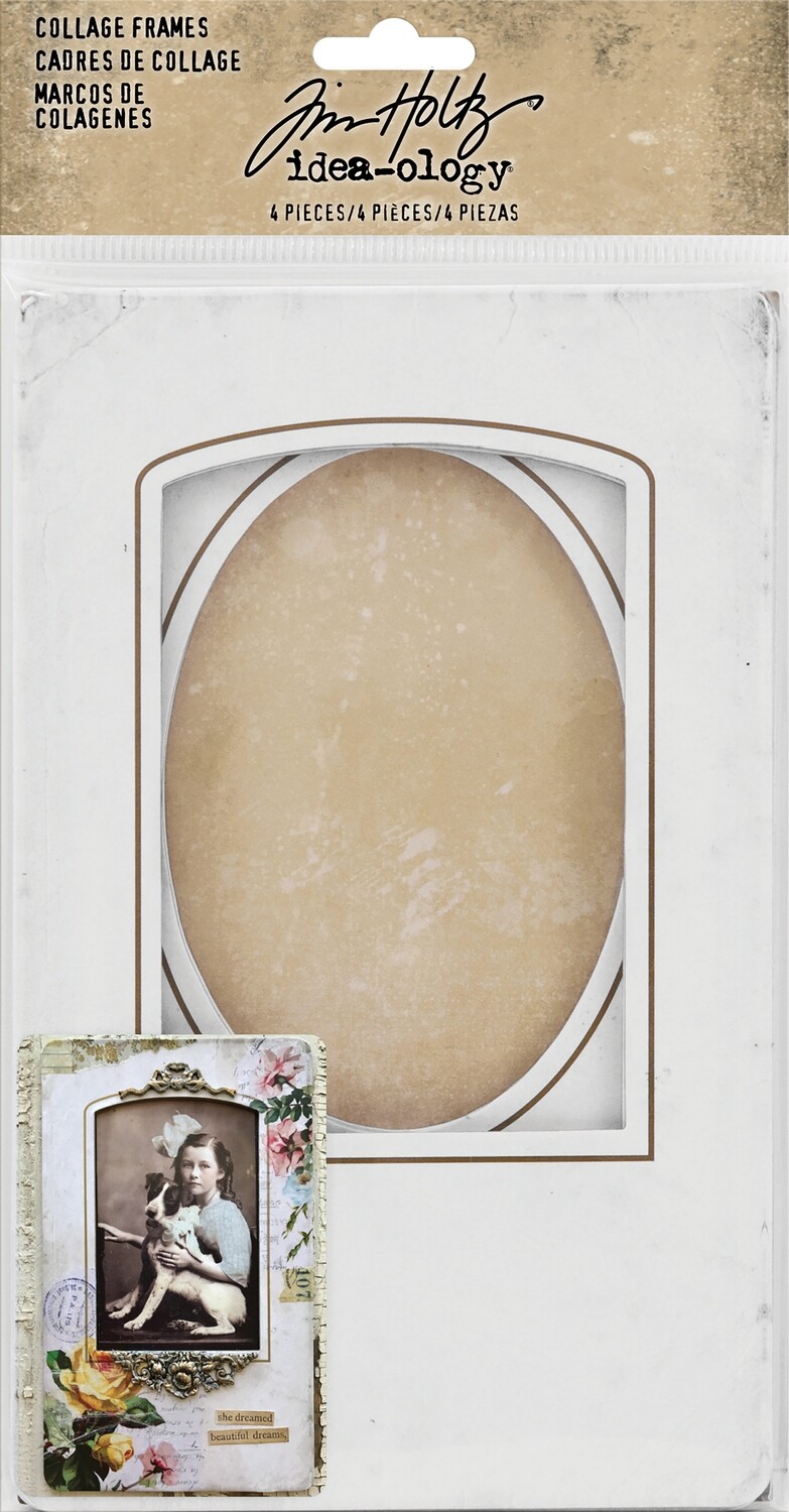 Tim Holtz Idea-ology Collage Frames Bookboard 4/pkg