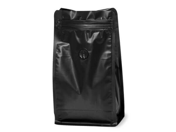 16 oz Black Coffee Bags with Degassing Valve 25 p | | NFC Bags | Online ...