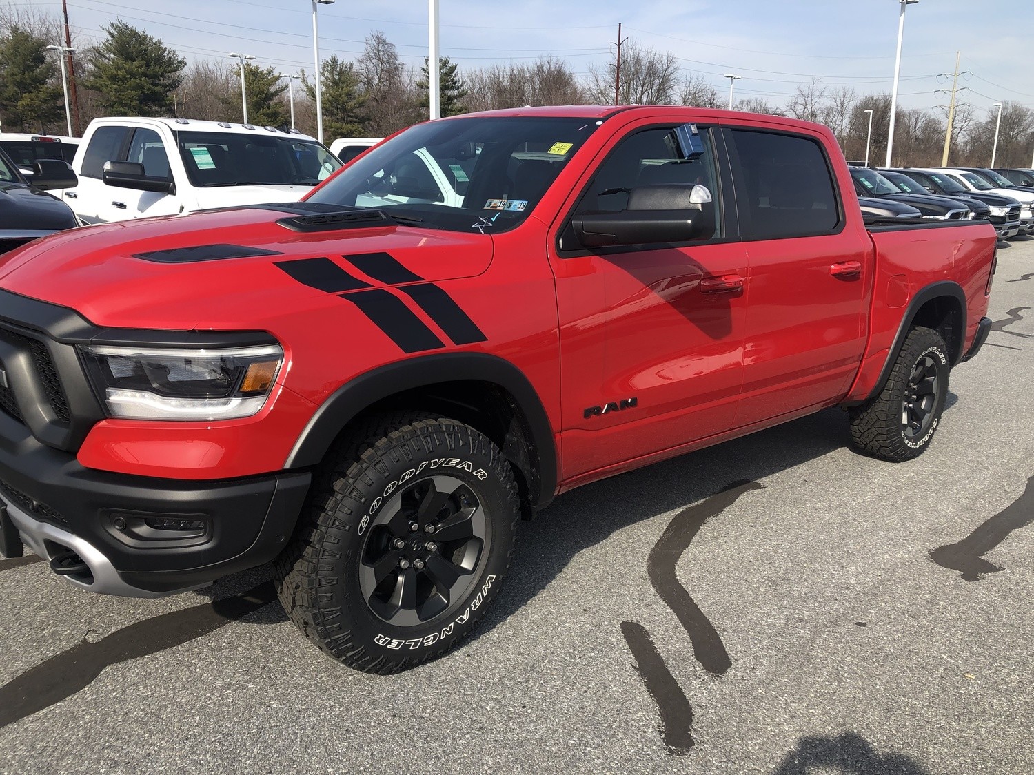 Ram Hood to Fender Hash stripes 2019 – up Dodge Ram 1500 Truck – Vinyl ...