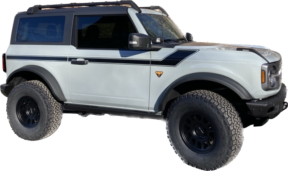 2021-up Ford Bronco Retro Special Decor Style Side Graphics Kit (Below ...