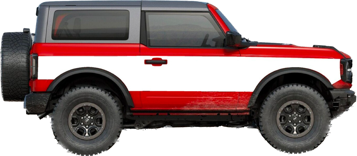 2021-up Ford Bronco Two Tone Wrap Style Body Graphics – Vinyl Stripes ...