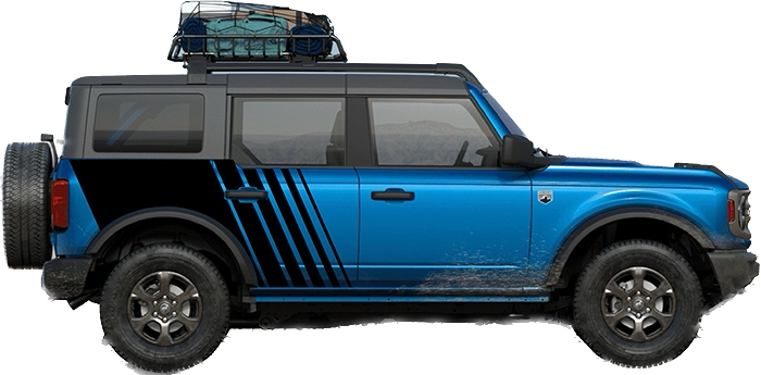 2021-up Ford Bronco Jumbo Side Strobe Style Vinyl Graphics – Vinyl ...