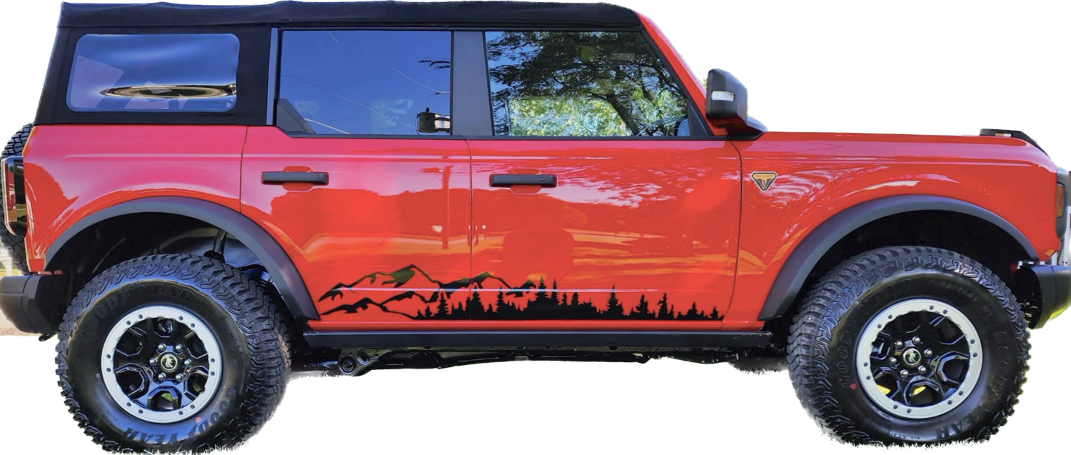 2021-up Ford Bronco Lower Body Mountain/Forest Graphics Kit – Vinyl ...