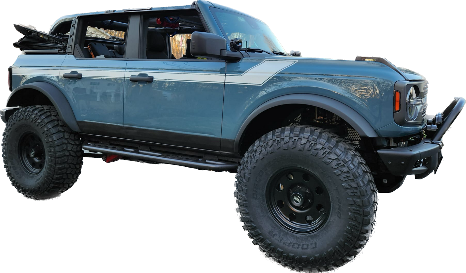 2021-up Ford Bronco Retro Special Decor Style Side Graphics Kit (Below ...