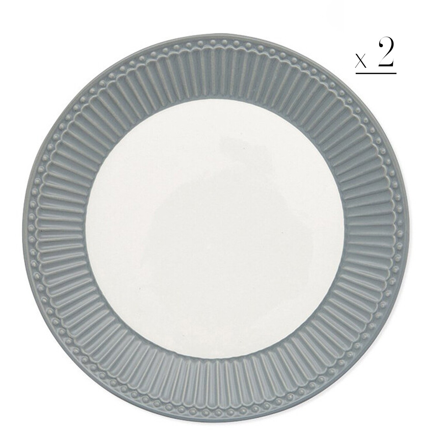Greengate Set 2 piatti piani Alice Grey