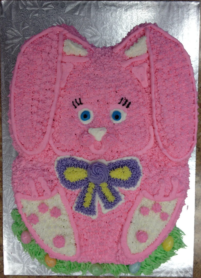 Pink Easter Bunny Cake