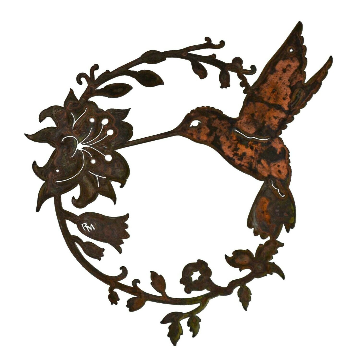 Copper Hummingbird Metal Art / Hummingbird Gift
