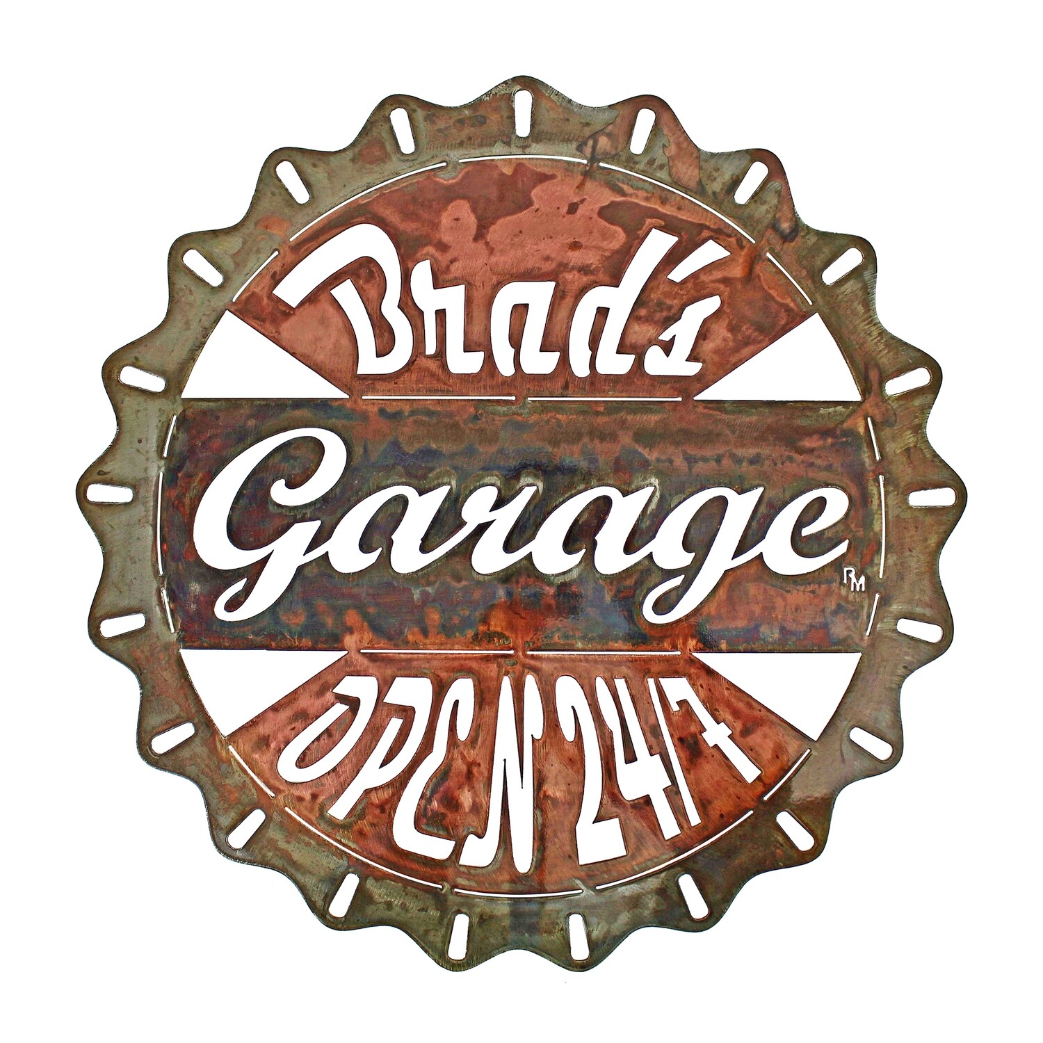 Custom Bottle Cap Sign w/ Name