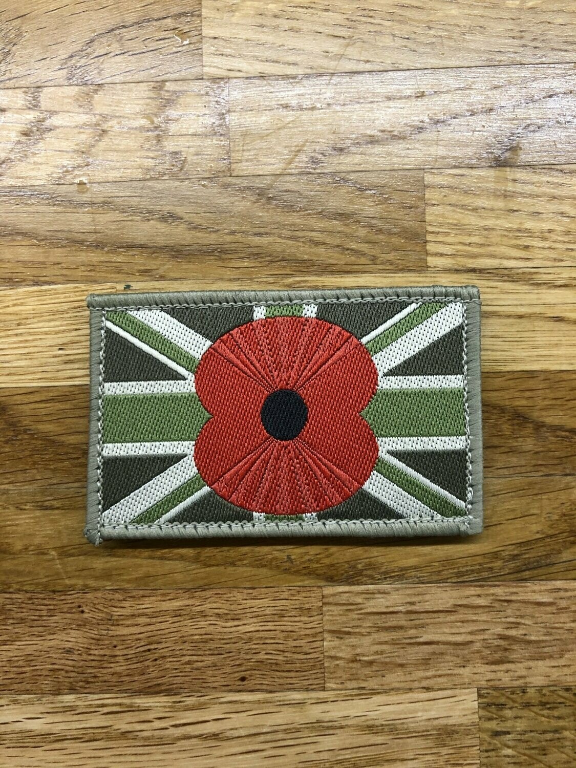 Union Jack Patch MTP TRF Hook and Loop Patch With Poppy