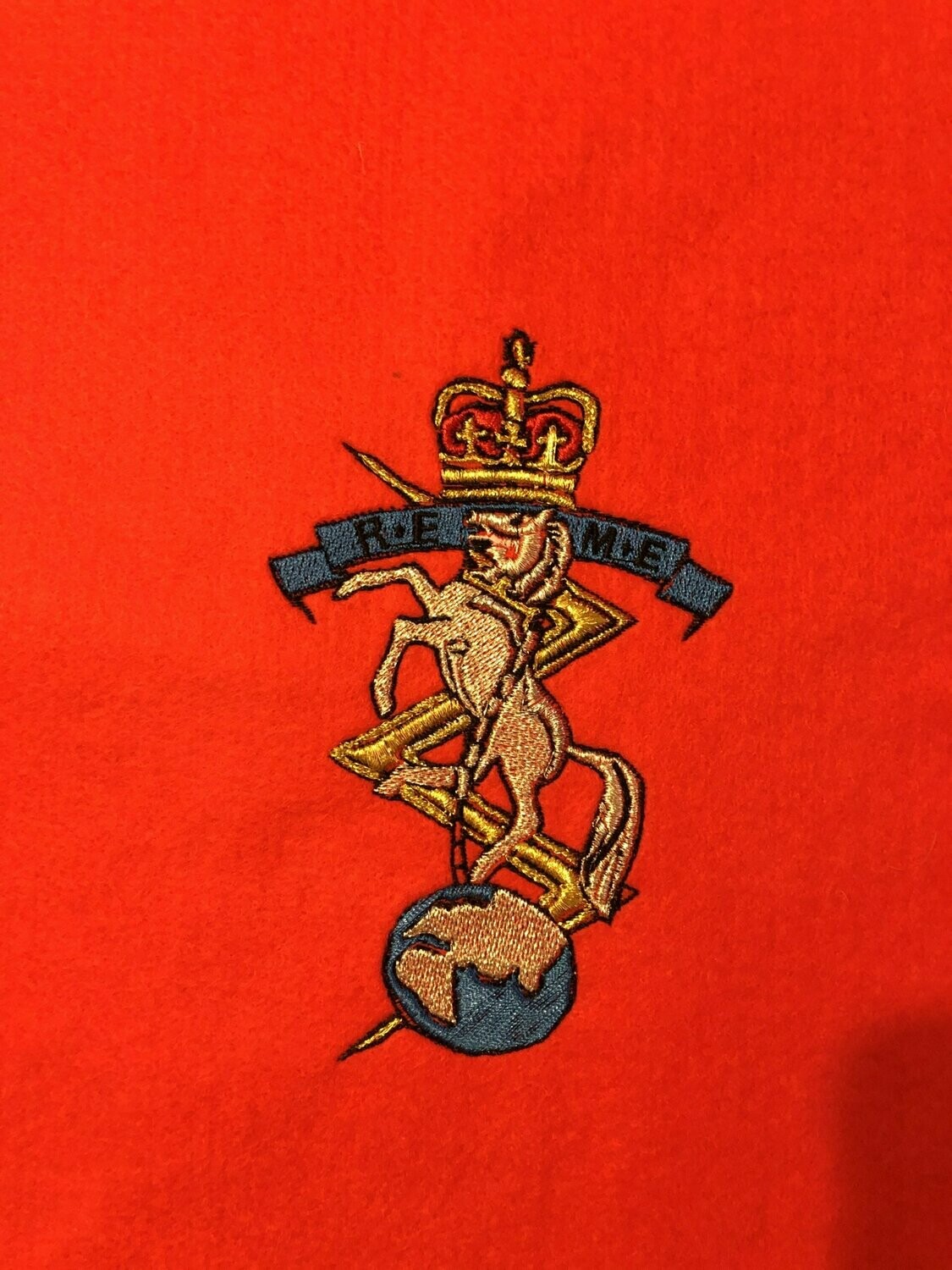 The Royal Electrical & Mechanical Engineers (REME) Machine Embroidery Badge