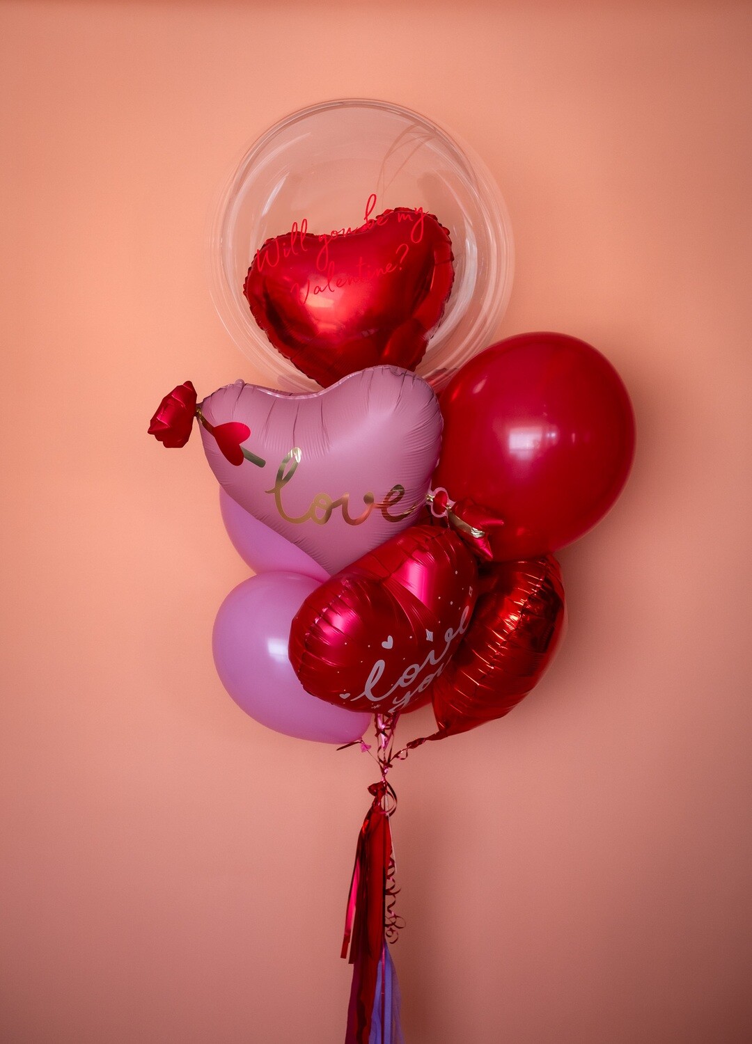 Custom Valentine's Day Balloon Bouquet, Perth Same Day Delivery | Luna ...