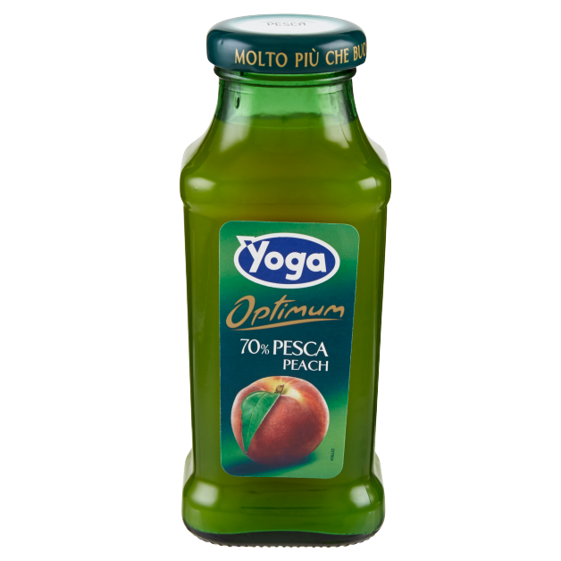 YOGA PESCA GLASS OPTIMUM 70% PEACH FRUIT JUICE - 24x200ml