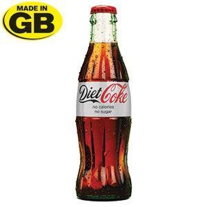 GB COCA COLA DIET COKE GLASS BOTTLES - 24x330ml