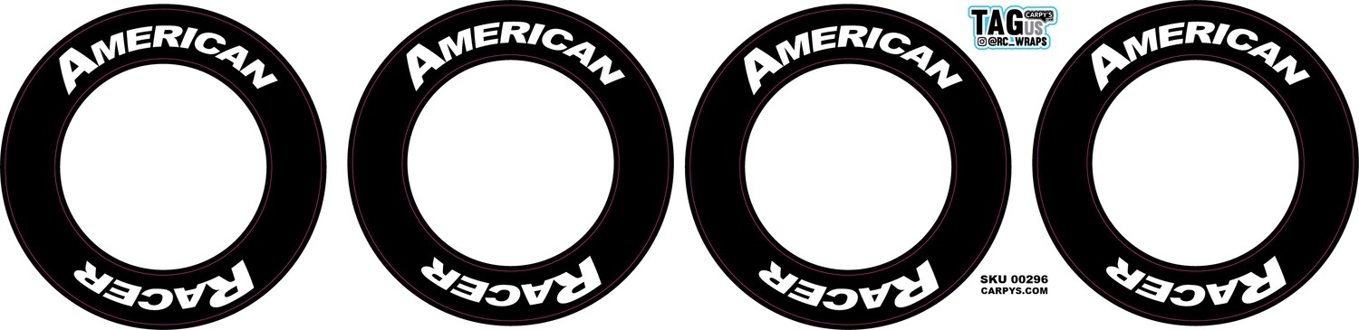 American Racer | CRC Rubber Tire Side Wall Decals | Store | Carpy's ...