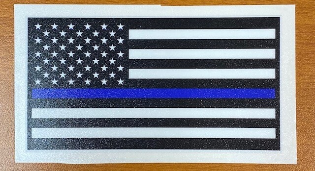 Thin Blue Line Flag Sticker | Store | Carpy's Print Co.