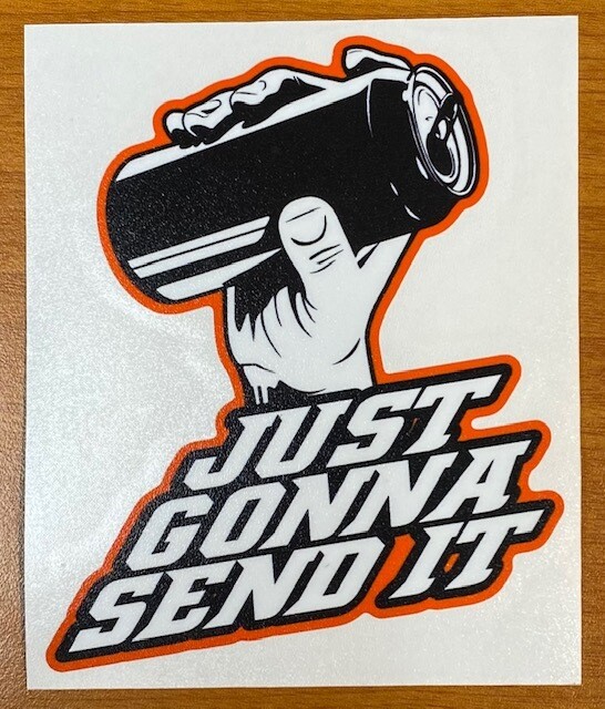 Larry Enticer | Just Gonna Send It Sticker | Embroidered Snapback ...