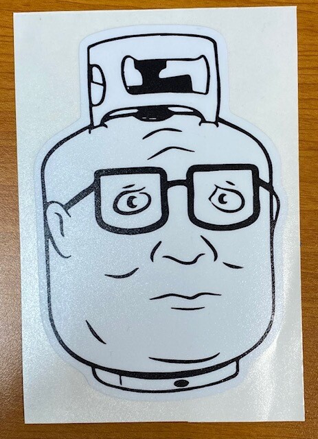 King of the Hill | Propane Hank Sticker | Store | Carpy's Print Co.