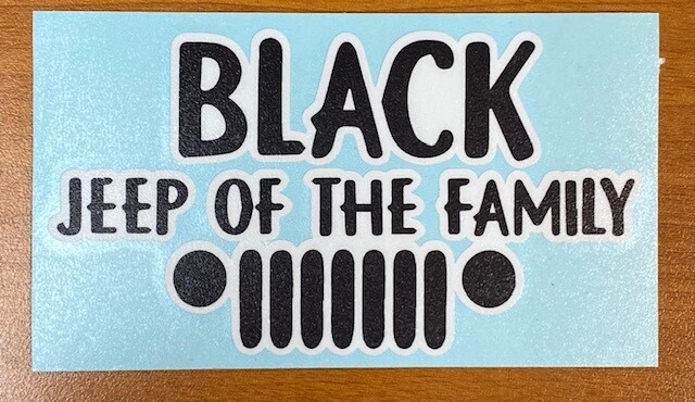 Black Jeep Sticker | Custom R/C Wraps | Carpy's Print Co.