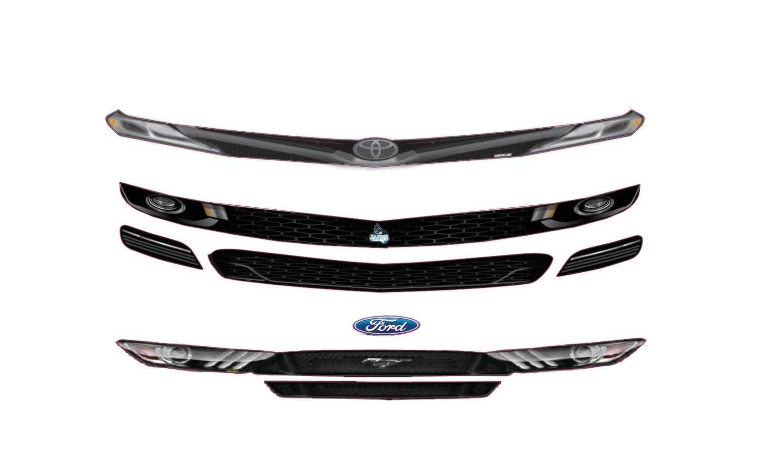 1RC Late Model Alternative Headlights & Grille Pack | Dirt Bike Wraps ...