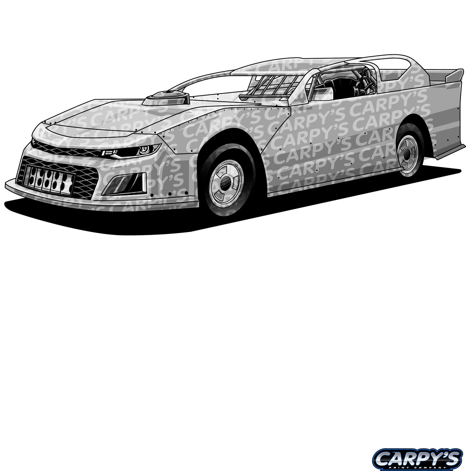 Dirt Late Model Vector Illustration 1 Downloadable | Vector File ...