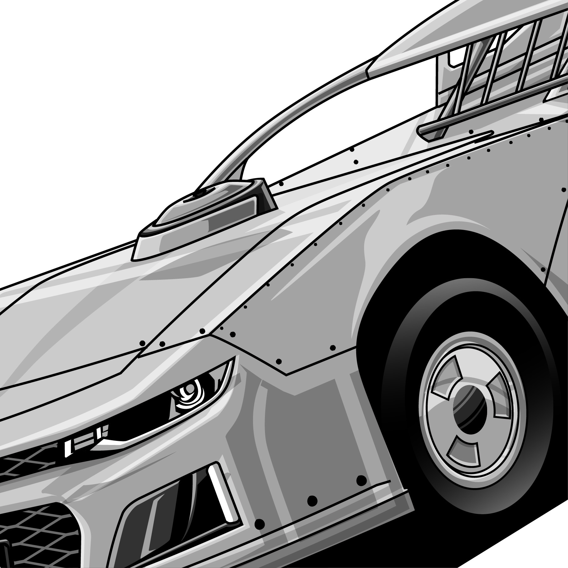 Dirt Late Model Vector Illustration | Vector File Downloads | Carpy's ...