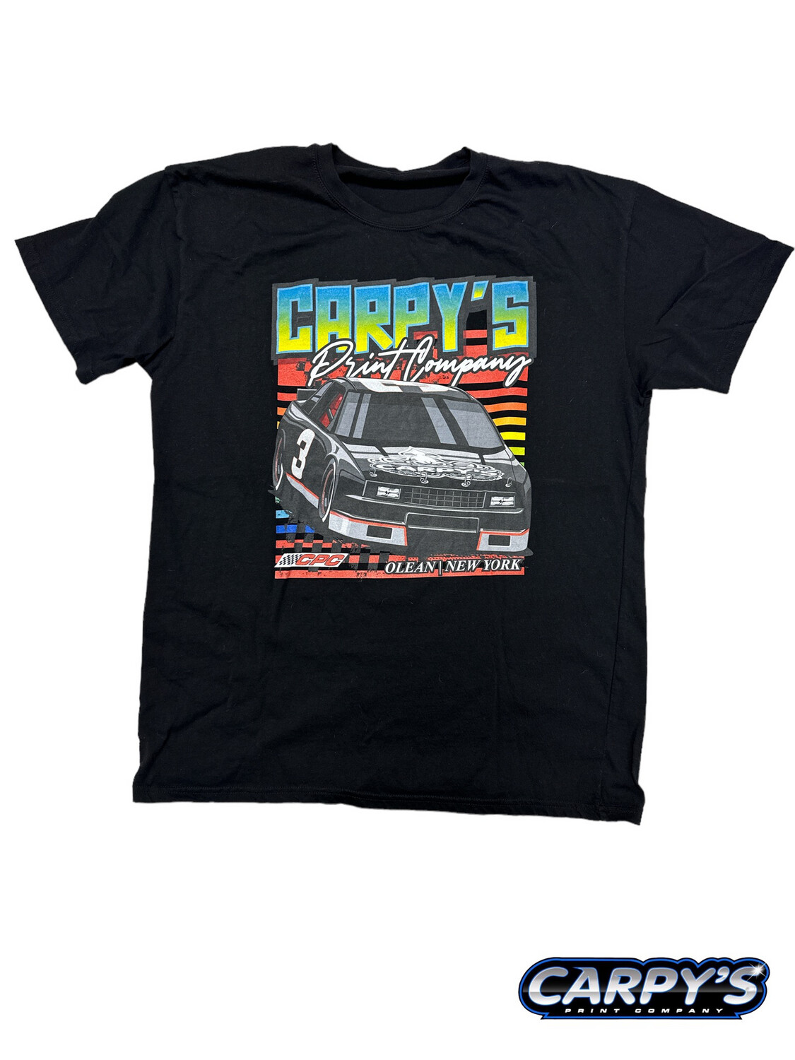 Carpy's Vintage Stock Car T-Shirt | Black | Store | Carpy's Print Co.