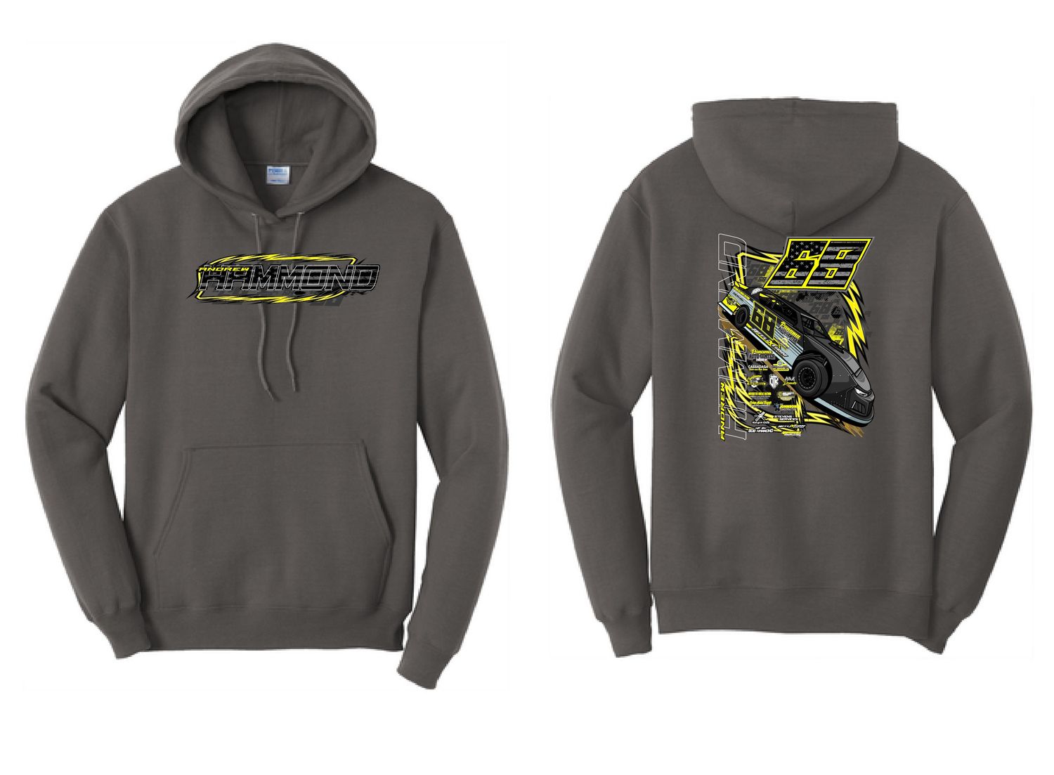 Hammerdown Motorsports Hoodie | PC78H Charcoal | Custom Traxxas Dirt ...