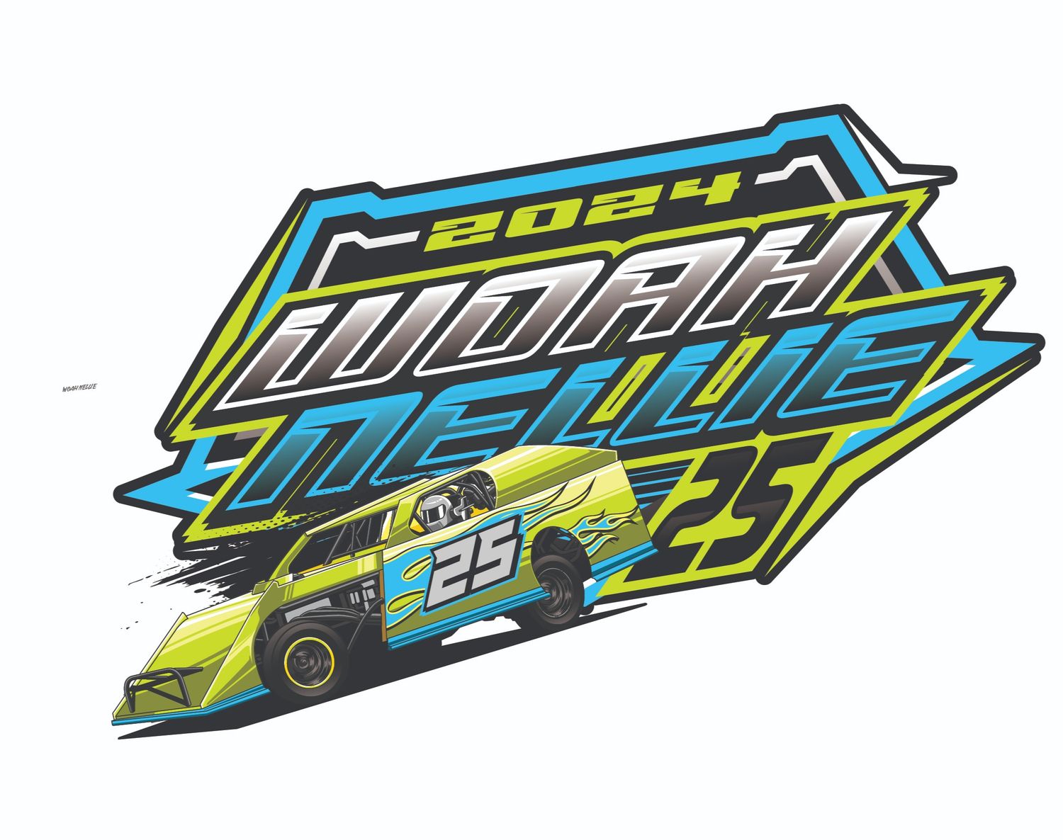 Woah Nellie 25 Race Sticker | Store | Carpy's Print Co.