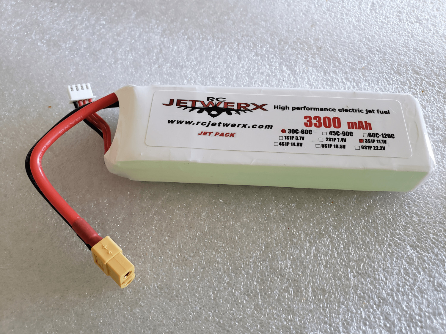 3 Cell 11.1V 3300 Lipo Pack 30-60C
