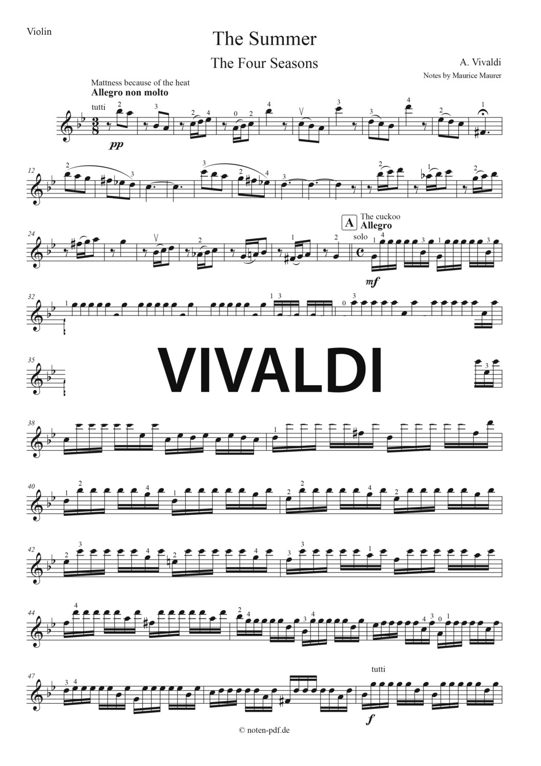 Vivaldi: Summer All Movement from "The Four Seasons"
