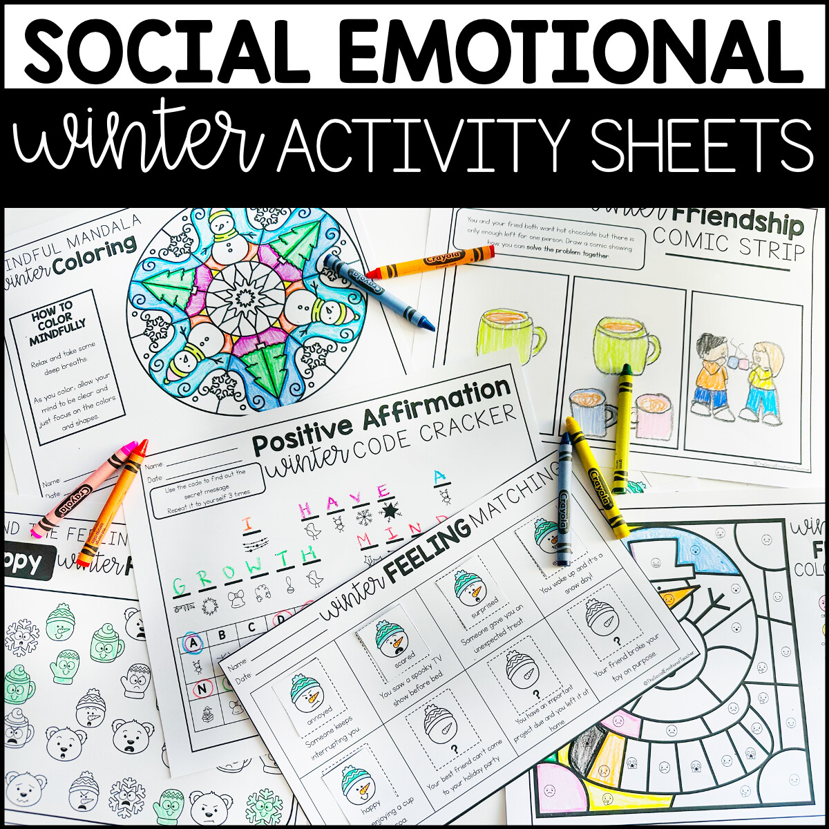 Winter Social Emotional Learning Activity Sheets | Store - The Social ...