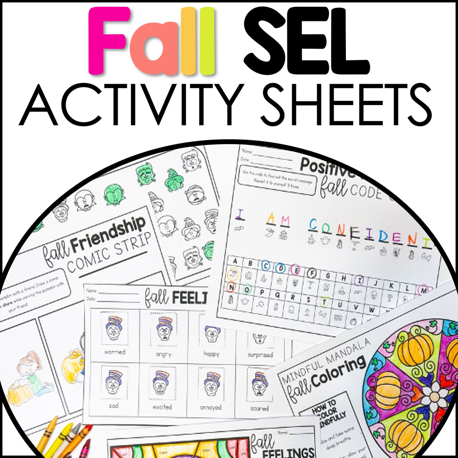 Fall Social Emotional Learning Activity Sheets | Store - The Social ...