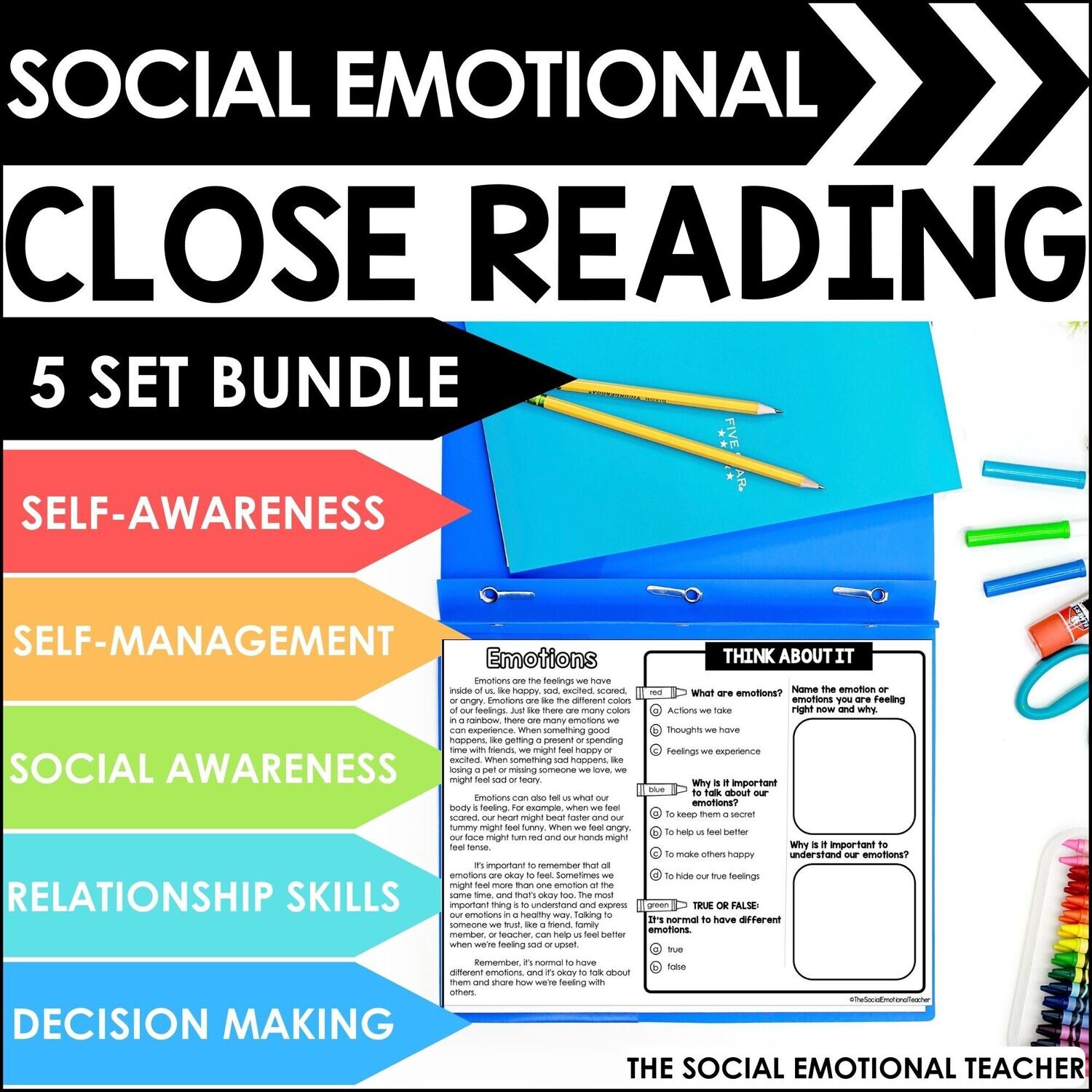 Social Emotional Close Reading Passages Bundle