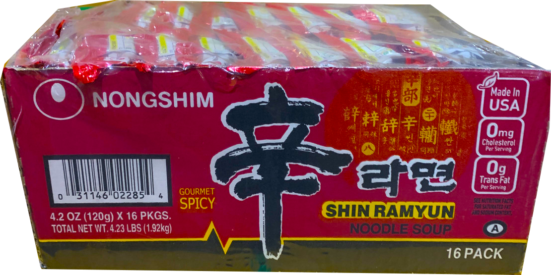 SHIN RAMYUN NOODLES 16X4.3OZ BOX