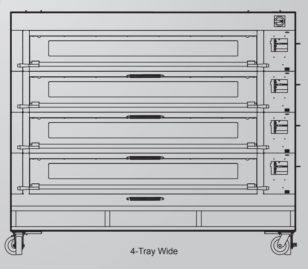 Mono DX Harmony Classic Controller Modular Deck Oven - 4-Trays Wide