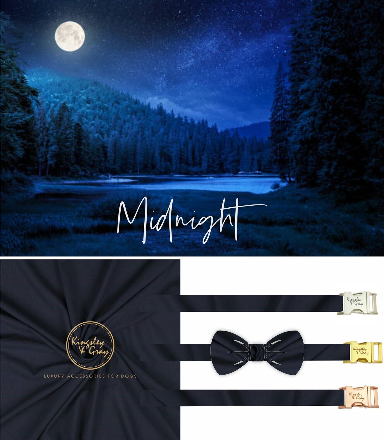 Midnight | Dog Lead | Kingsley & Gray