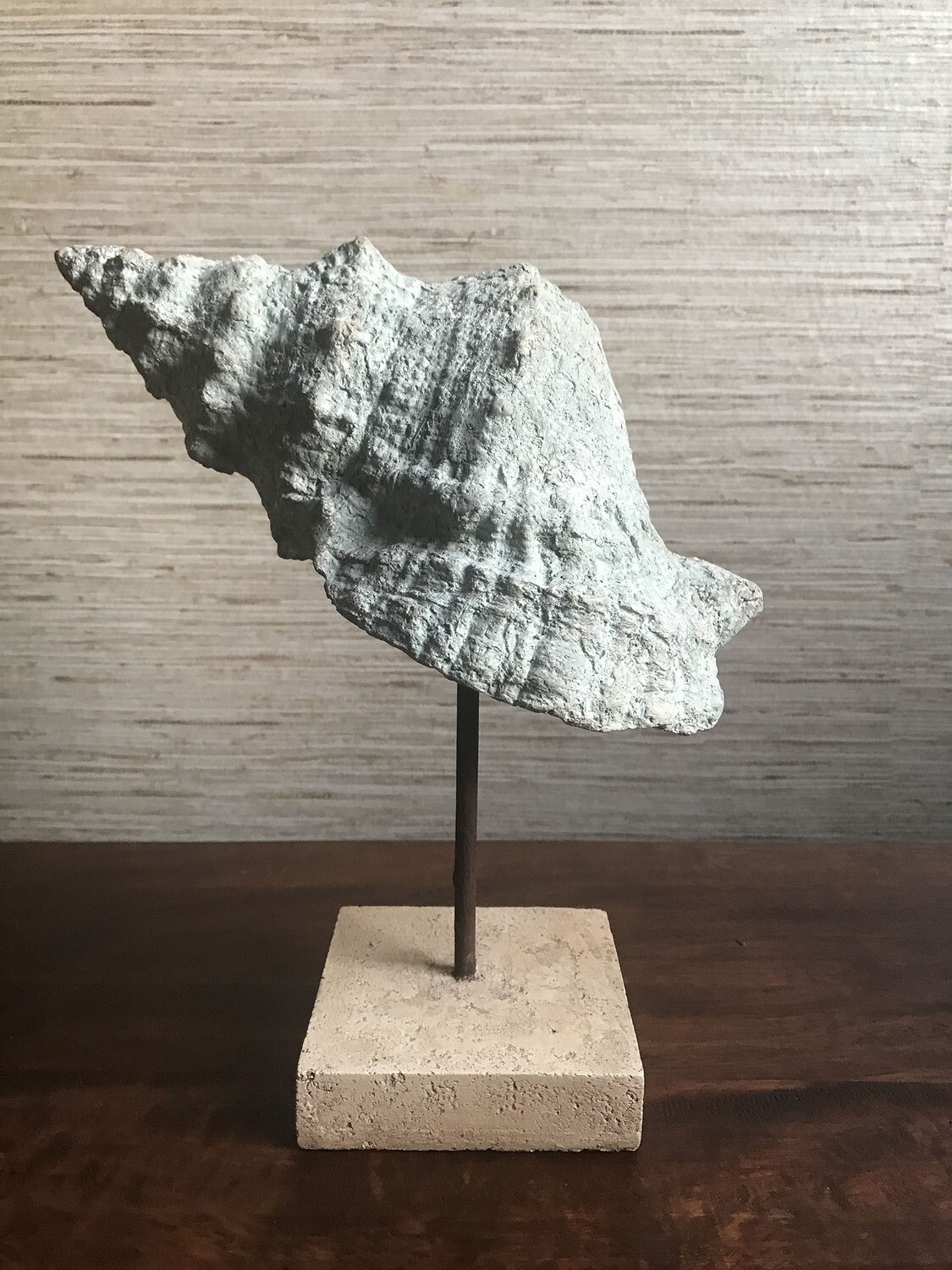 Blue Sea Shell Decor on Stand