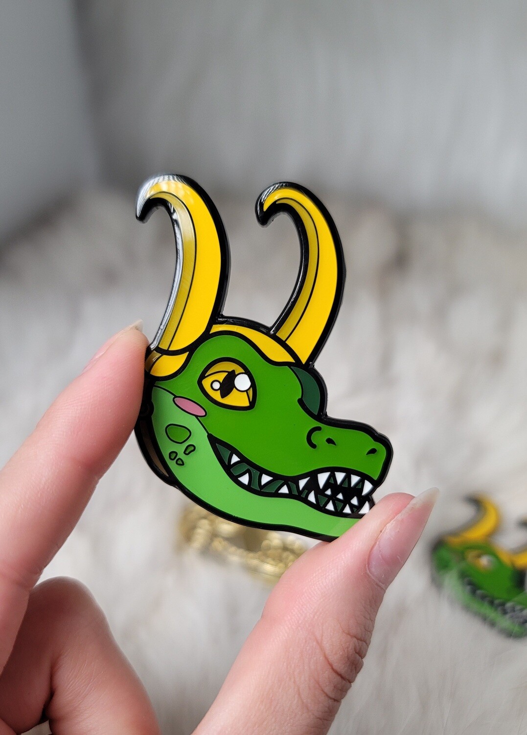 Croki / Lokigator Enamel Pin