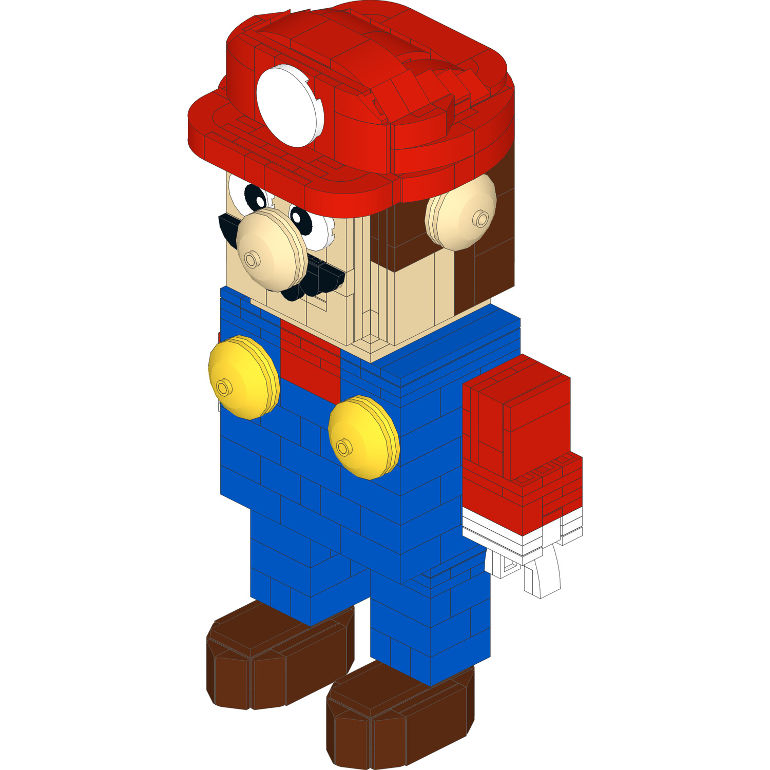 Super Mario™ Inspired Mega Mario Buildable Figure - INSTRUCTIONS ONLY