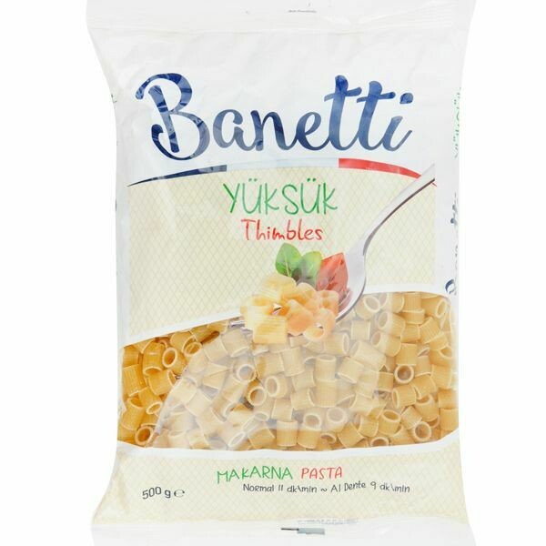 Banetti Thimbles Makarna Pasta 500g