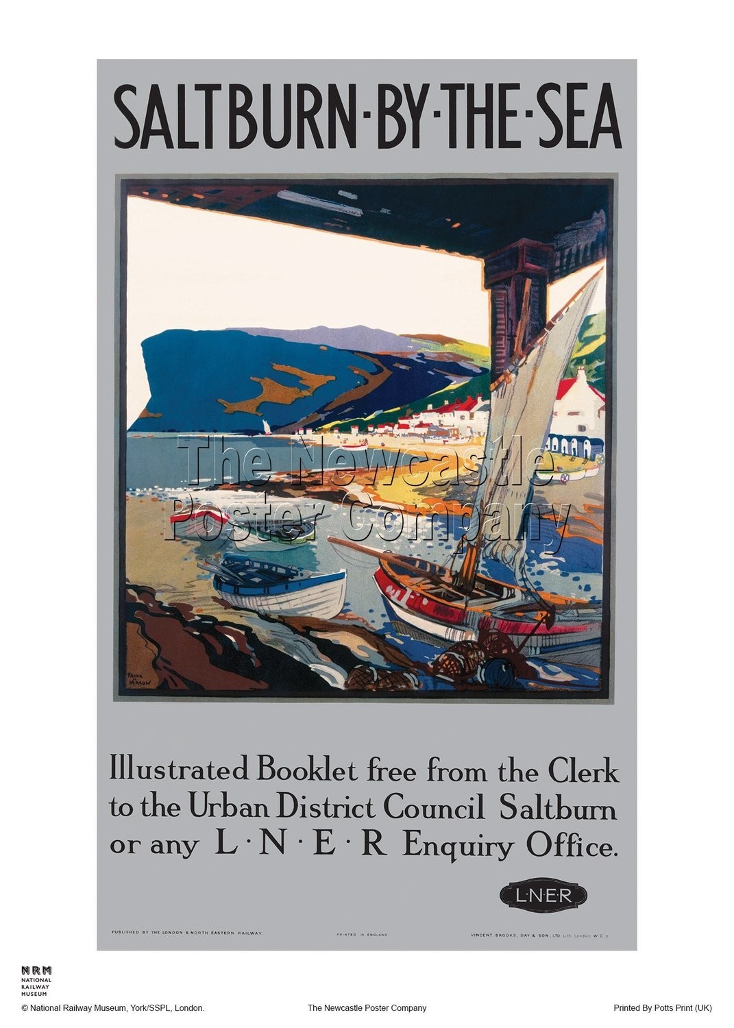 Saltburn Vintage Railway Advertising Travel Poster