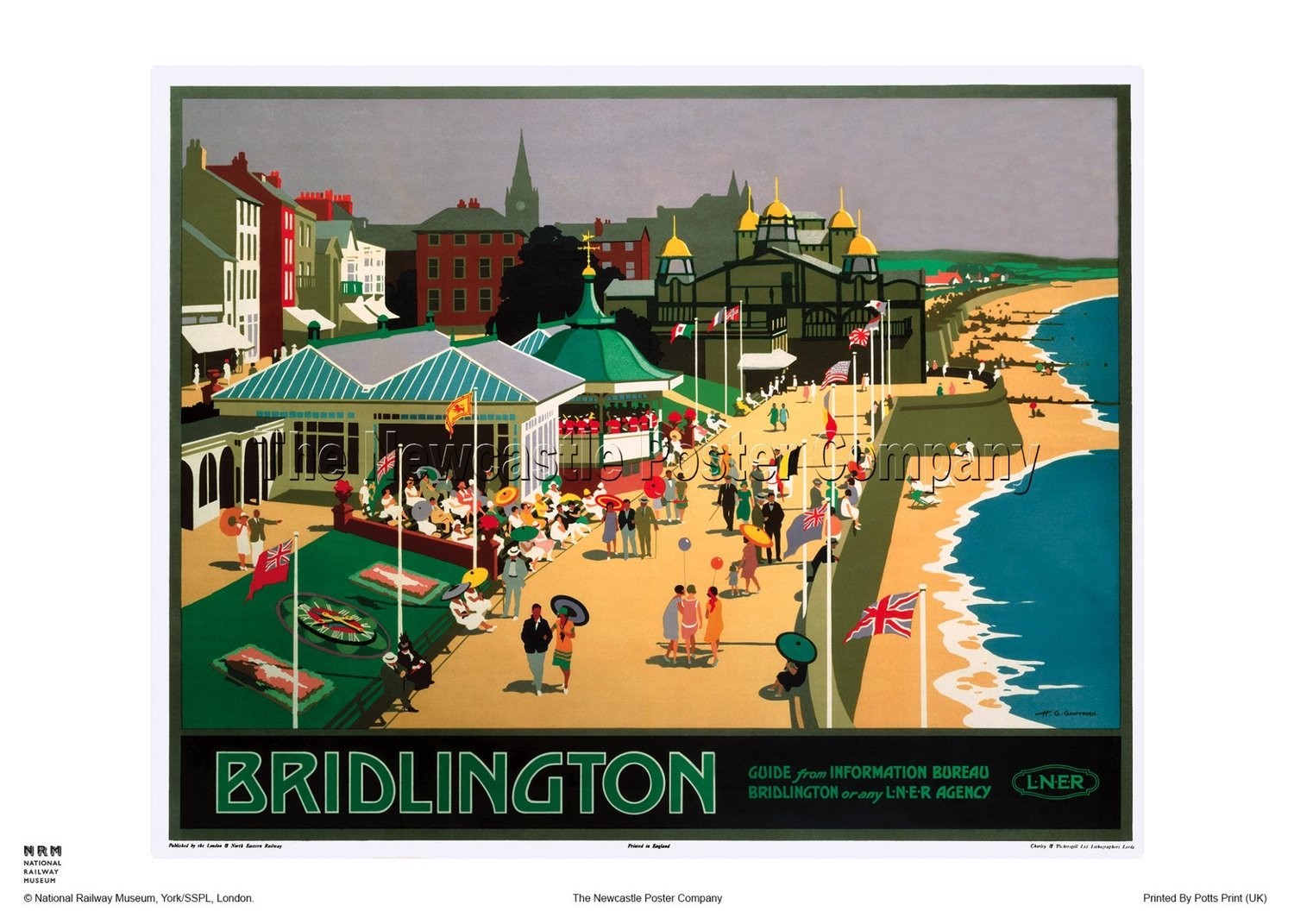 Bridlington Yorkshire Vintage Railway Travel Poster