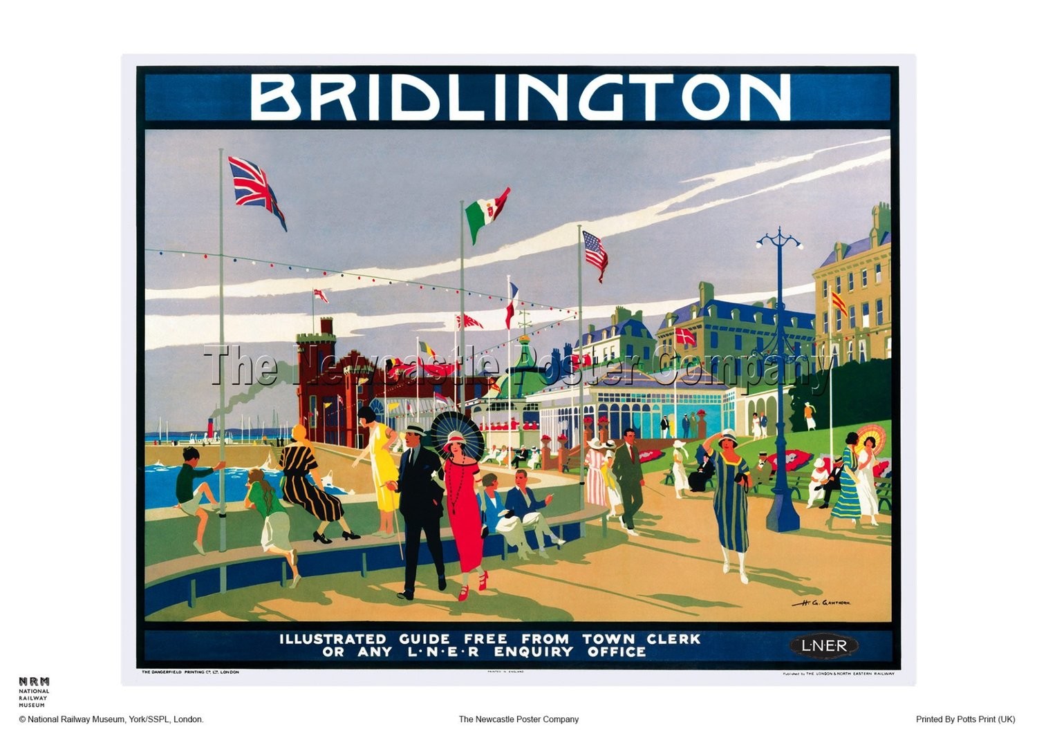 Bridlington Yorkshire Vintage Railway Travel Poster