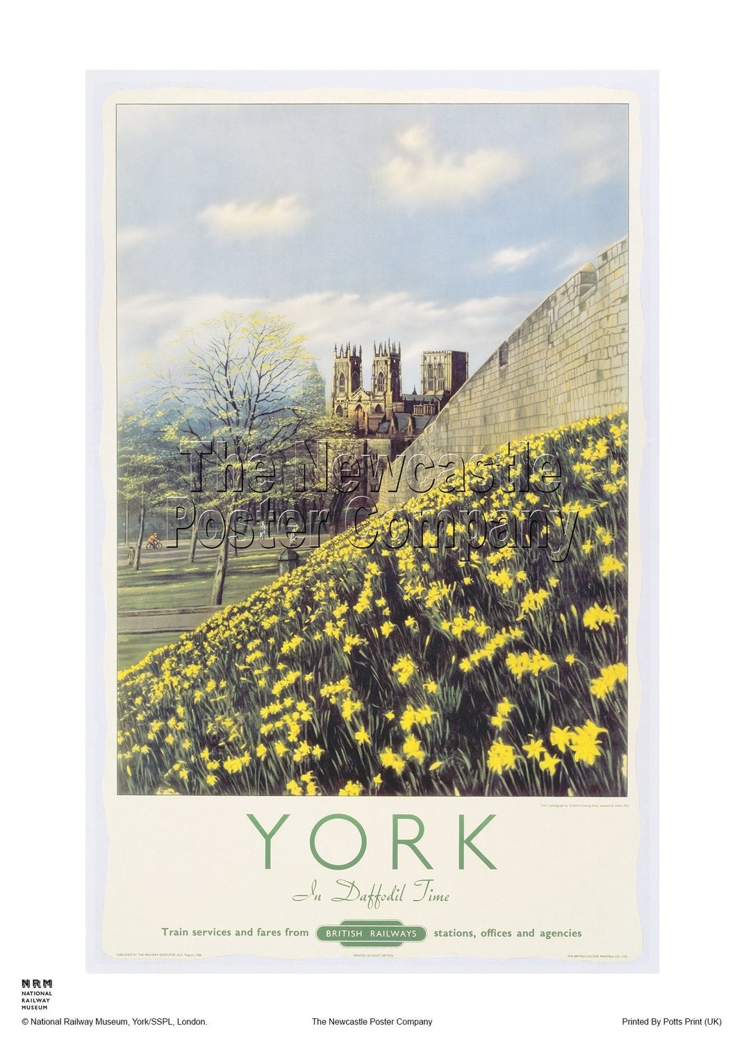 York Vintage Railway Holiday Travel Poster