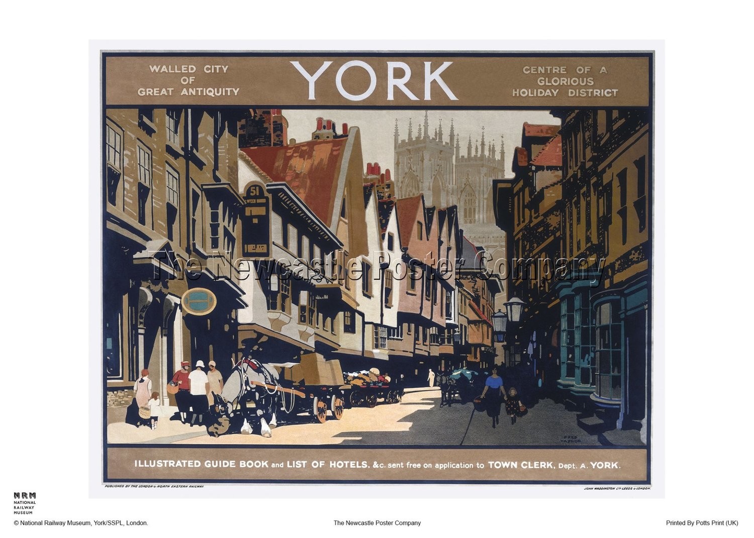 York Vintage Railway Holiday Travel Poster